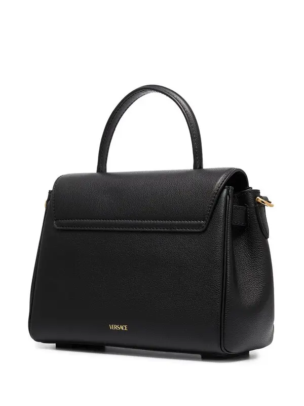 Versace La Medusa Leather Handbag - Black