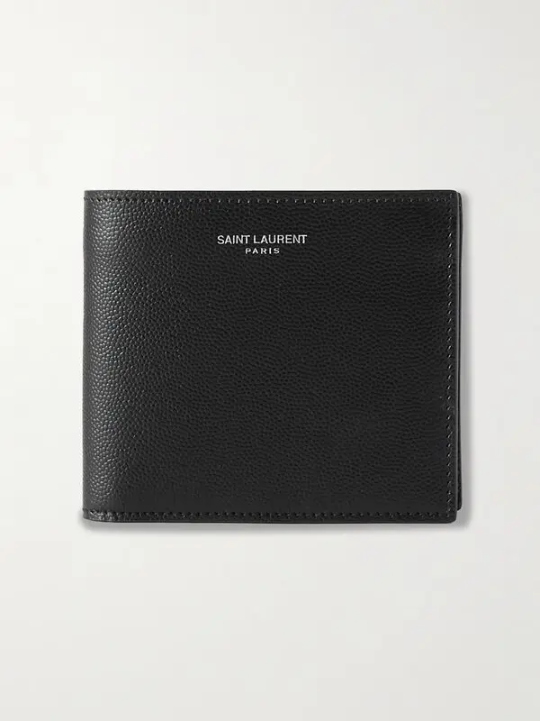 Saint Laurent Pebble-grain Leather Billfold Wallet - Black