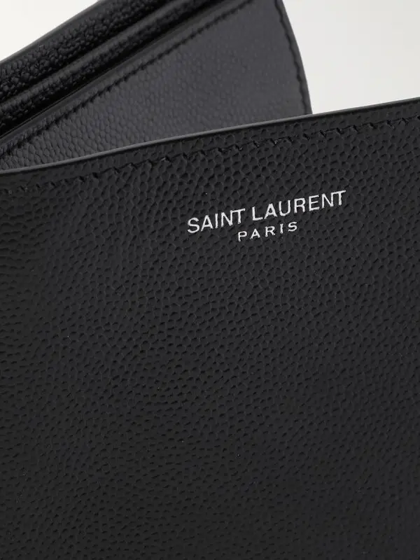 Saint Laurent Pebble-grain Leather Billfold Wallet