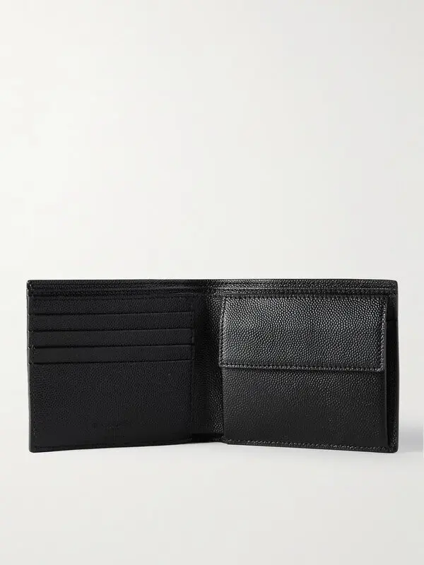 Saint Laurent Pebble-grain Leather Billfold Wallet