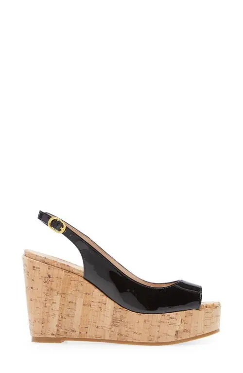 STUART WEITZMAN Riviera Slingback Platform Wedge Sandal
