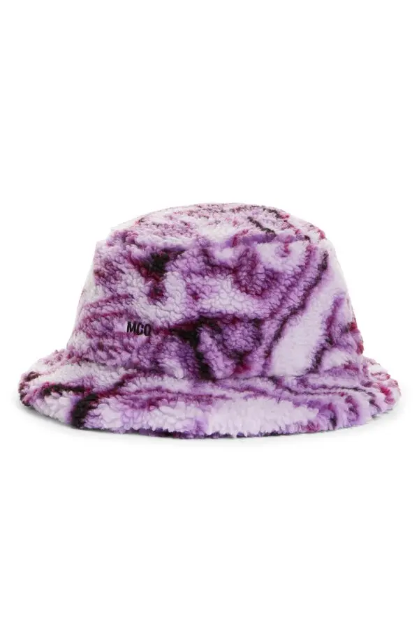 Alexander Mcqueen Grow Up Fleece Bucket Hat - Deep Purple  display picture 3