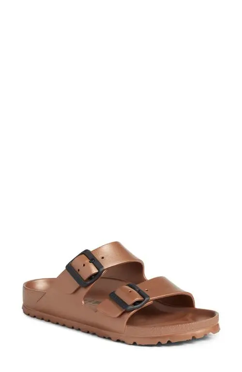BIRKENSTOCK Arizona Essentials Waterproof Slide Sandal - Metallic Copper
