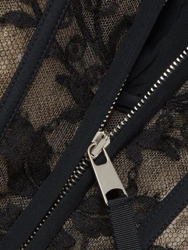 Alexander McQueen Strapless Lace Crop Bustier