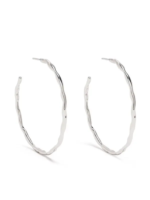 DOWER & HALL Sterling Waterfall Hoop Earrings