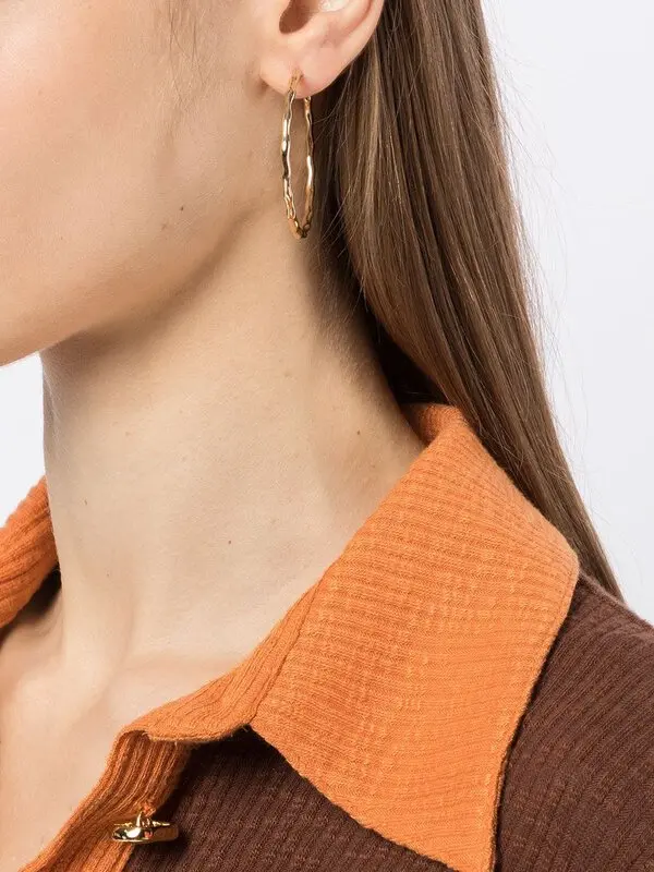 DOWER & HALL Waterfall Vermeil Hoop Earrings