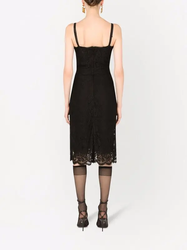 Dolce & Gabbana Lace-trim Ruched Dress