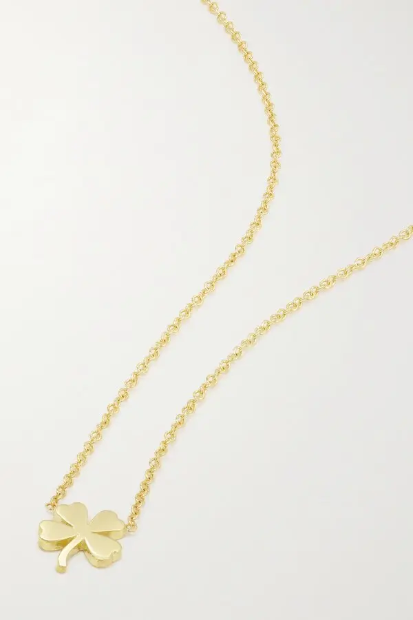 JENNIFER MEYER 18k Yellow Mini Clover Necklace