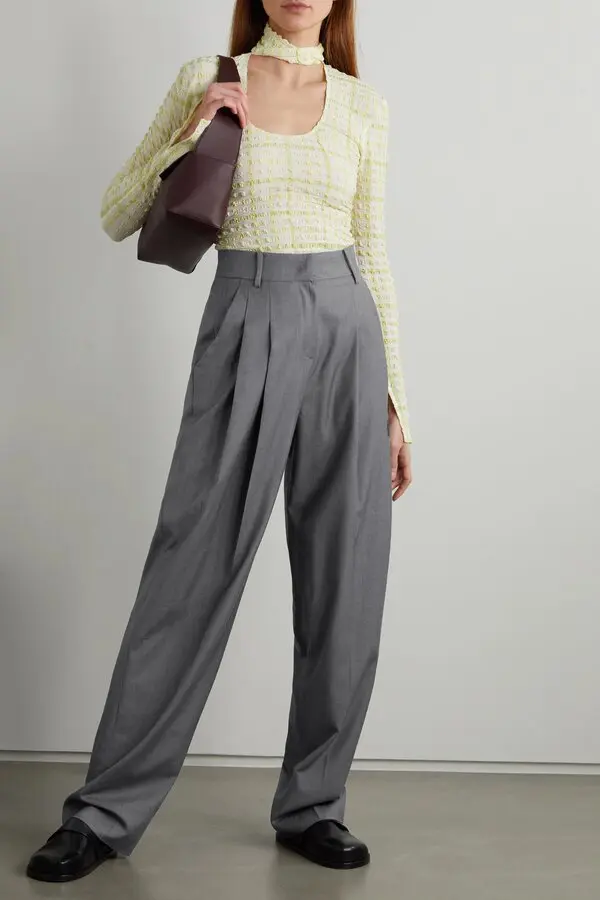 THE FRANKIE SHOP Gelso Tencel-blend Straight-leg Pants