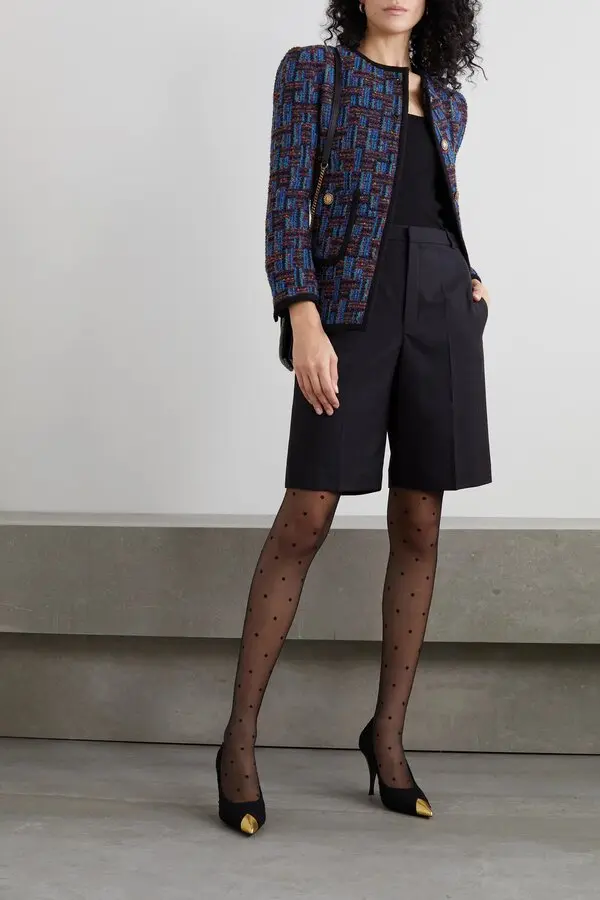 Saint Laurent Wool-blend Bouclé-tweed Blazer