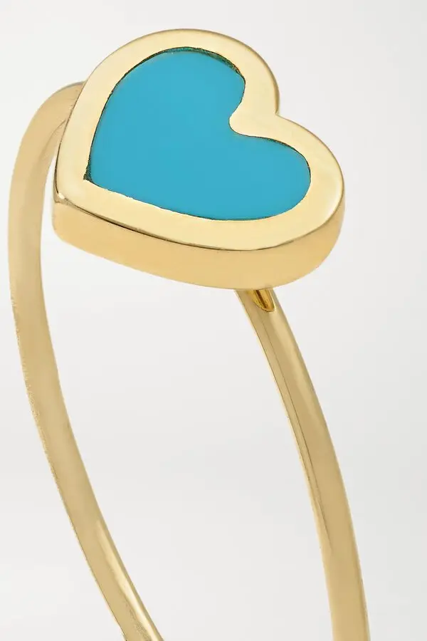 JENNIFER MEYER Heart Turquoise 18-karat Ring