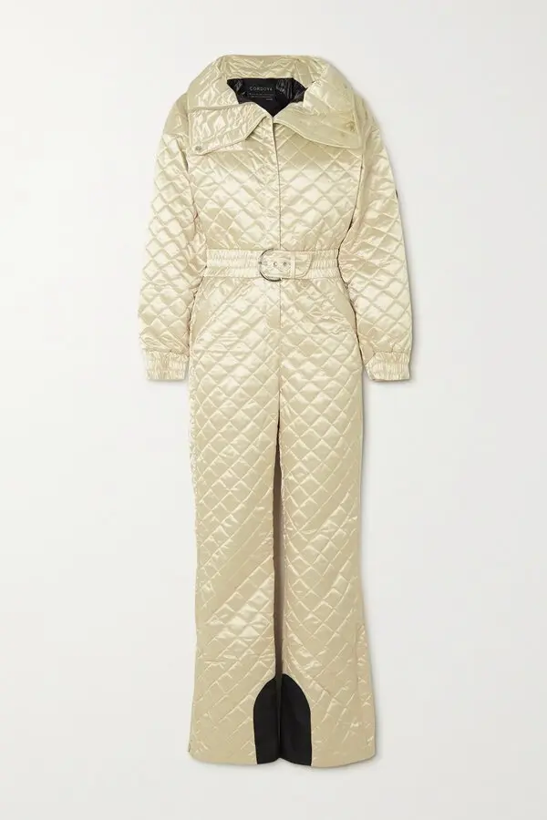 Cordova The Courmayeur Belted Quilted Ski Suit - Ecru