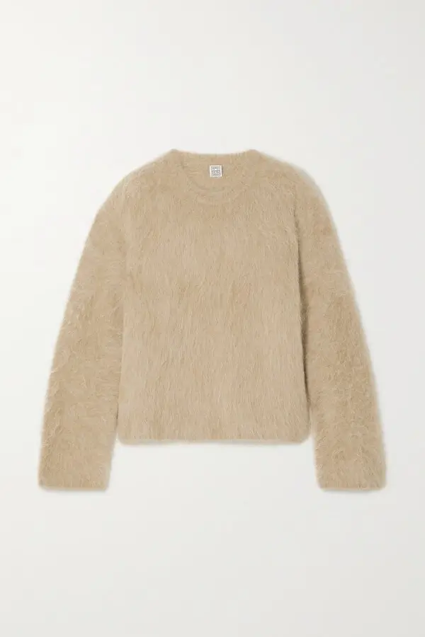 TOTEME Brushed Alpaca-blend Sweater