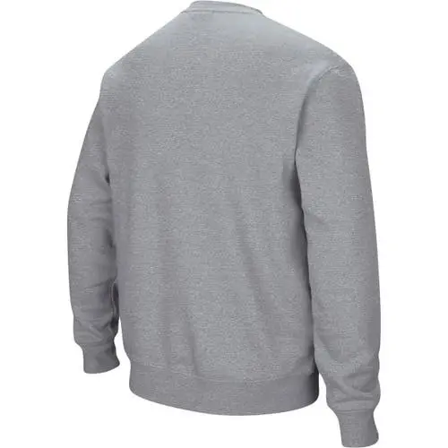 COLOSSEUM Mississippi State Bulldogs Arch & Logo Tackle Twill Pullover Sweatshirt - Heather Gray