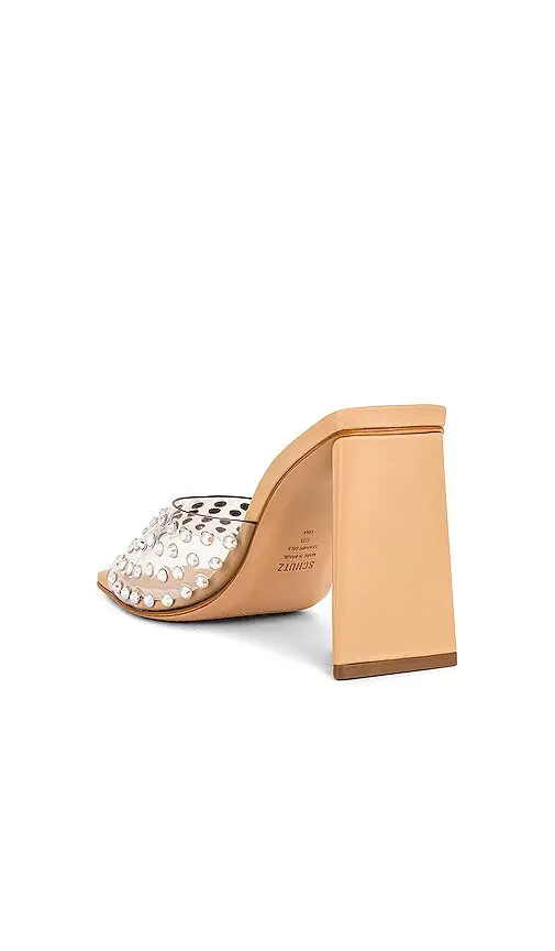 Schutz Lizah Crystal Mule In Nude - Light Nude | Editorialist display picture 1