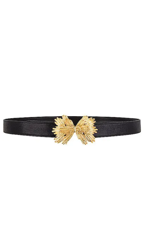 RAINA BELTS Starburst Leather Belt - Black