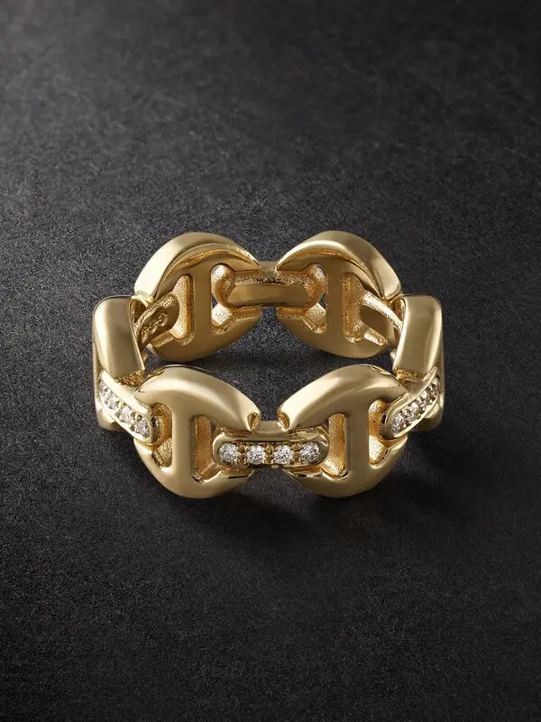 Hoorsenbuhs Dame Tri-link 18-karat Diamond Ring