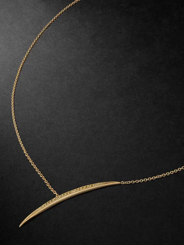 SHAUN LEANE Armis 18-karat Gold Diamond Necklace