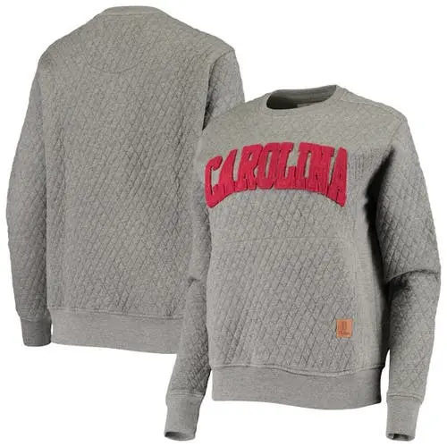 PRESSBOX Heather Charcoal South Carolina Gamecocks Pullover Sweatshirt - Heather Gray