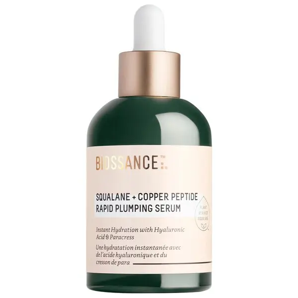 Biossance Copper Peptide Rapid Plumping & Hydrating Serum With Hyaluronic Acid + Squalane - One-color