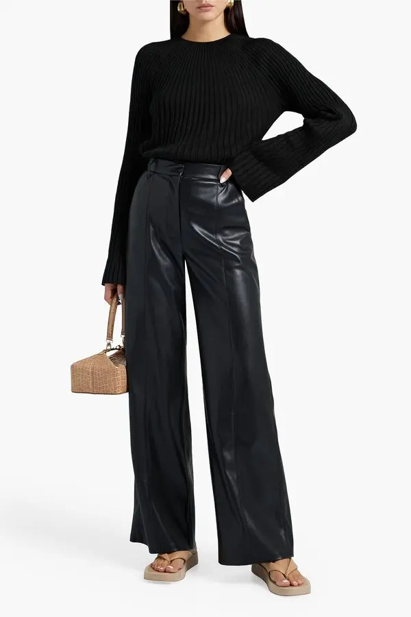 Loulou De Saison Hairan Ribbed-knit Sweater - Black