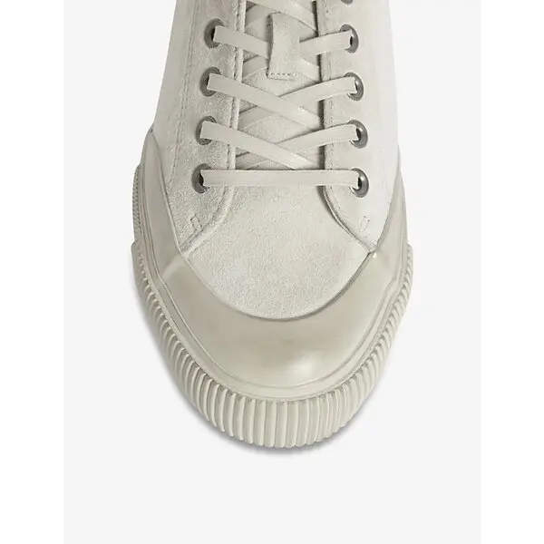 ALLSAINTS Chalk White Dumont Low-top Suede Trainers
