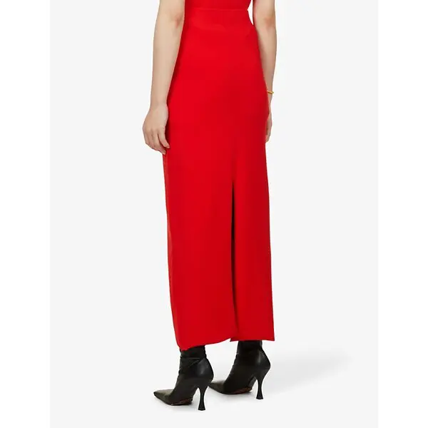 Camilla And Marc Red Sorella Reverse-Split Recycled Viscose-Blend Maxi  Skirt - One-Color | Editorialist