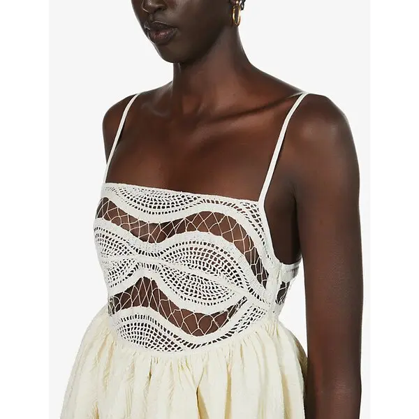 christopher esber white crochet dress Christopher Esber Crochet Knit Dress by Christopher Esber