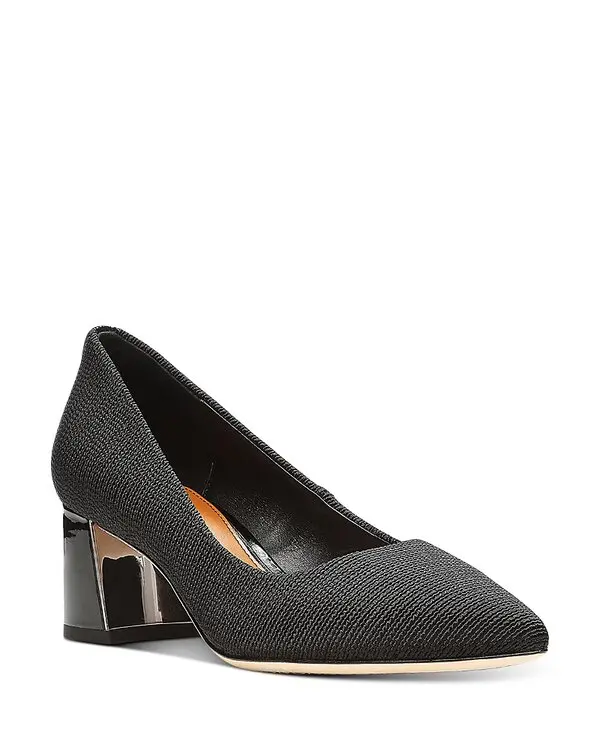 DONALD PLINER Pointed Toe Block Heel Pumps