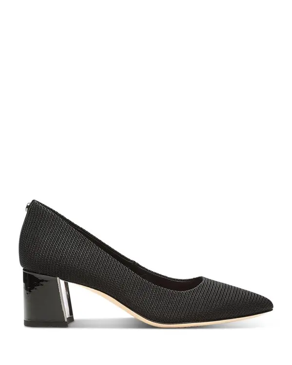 DONALD PLINER Pointed Toe Block Heel Pumps