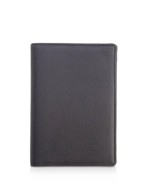 ROYCE NEW YORK Leather Rfid-blocking Passport Case - Black