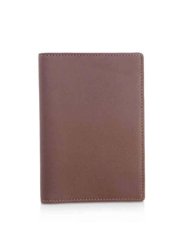 ROYCE NEW YORK Leather Rfid-blocking Passport Case - Brown