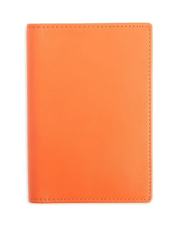 ROYCE NEW YORK Leather Rfid-blocking Passport Case - Orange