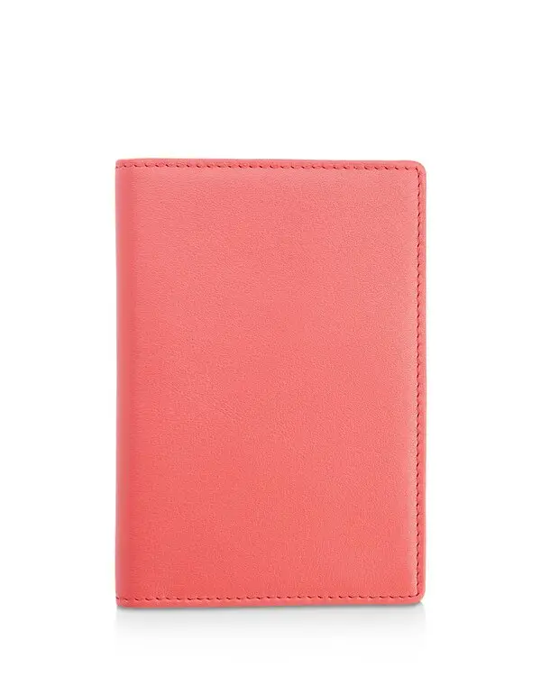 ROYCE NEW YORK Leather Rfid-blocking Passport Case - Red