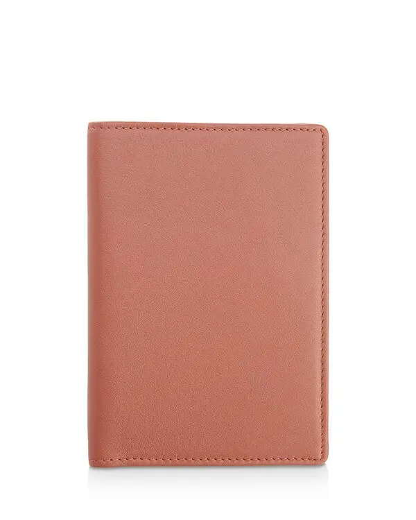 ROYCE NEW YORK Leather Rfid-blocking Passport Case - Tan
