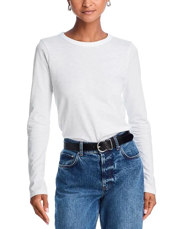 Rag & Bone Long-sleeve Crewneck T-shirt - Bright White