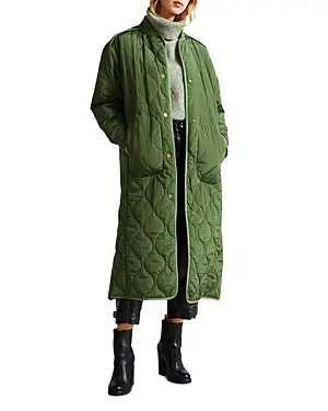 Ted Baker London Avverii-long Length Onion Quilted Bomber Coat