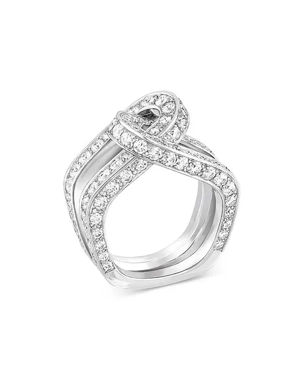 DINH VAN 18k Gold Maillon Diamond Ring - White