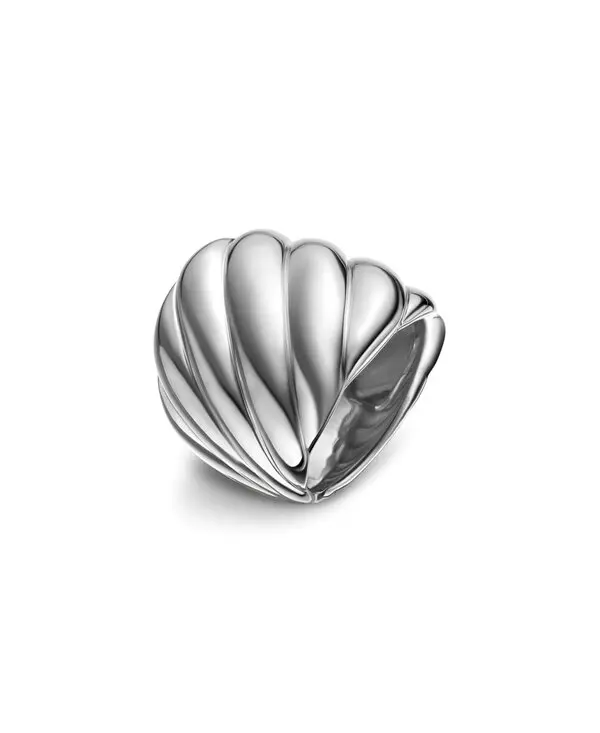 David Yurman Sterling Sculpted Cable Ring - Silver