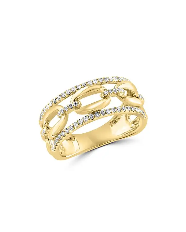 Bloomingdale'S Diamond Link Open Band In 14k Yellow - Gold