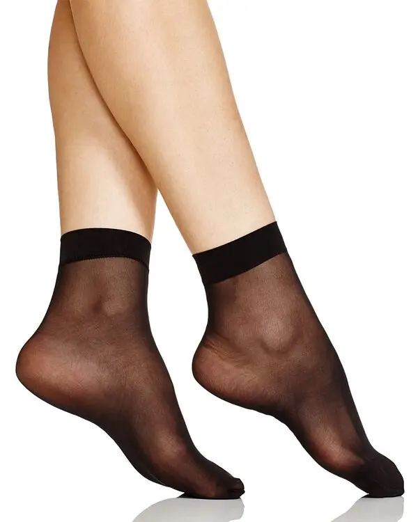 Wolford Translucent Ankle Socks - Black