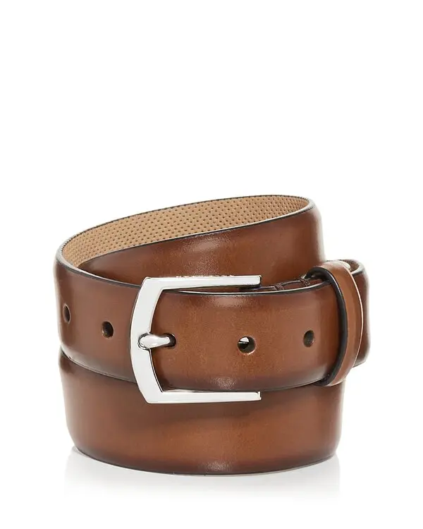 Cole Haan Lewis Burnished Leather Belt - Tan