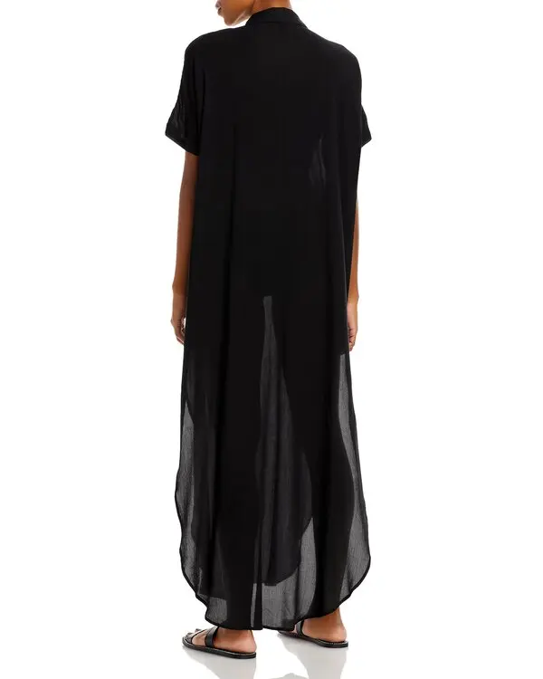 Aqua Swim Button Front Maxi Swim Cover-up Exclusive