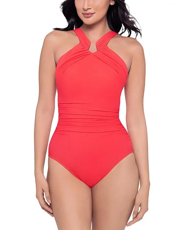 Miraclesuit Rock Solid Aphrodite One Piece Swimsuit - Papaya