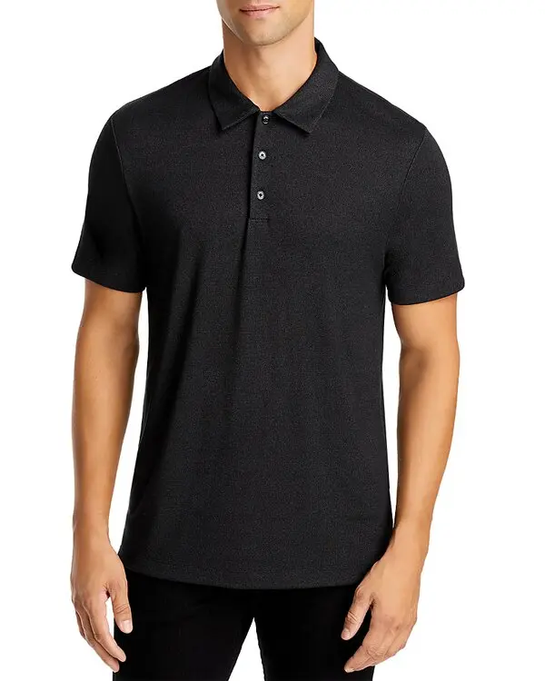 Theory Bron Anemone Jersey Polo Shirt - Black Multi