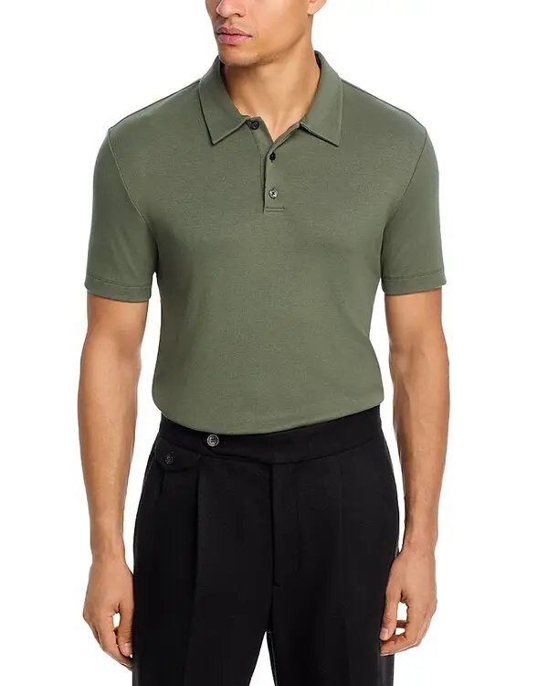 Theory Bron Anemone Jersey Polo Shirt - Light Ivy