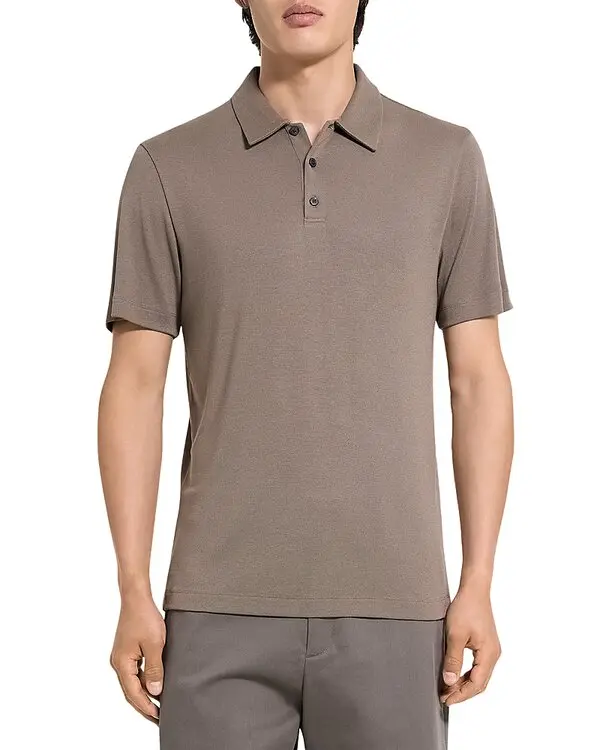 Theory Bron Anemone Jersey Polo Shirt - Morel