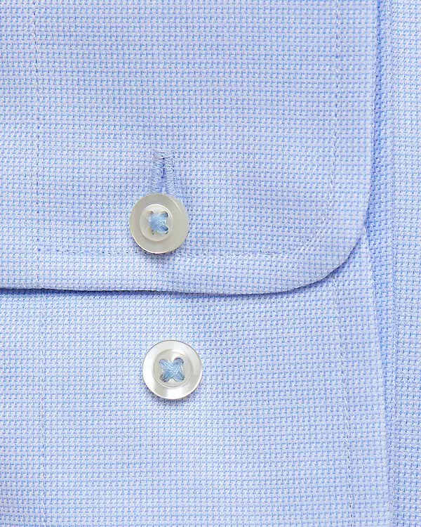 David Donahue Dobby Weave Trim Fit Dress Shirt