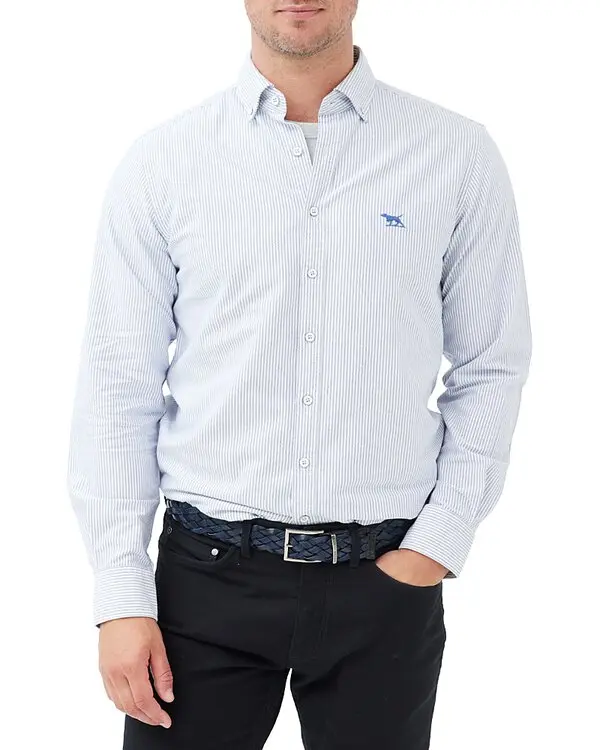 Rodd & Gunn Striped Oxford Shirt - Royal