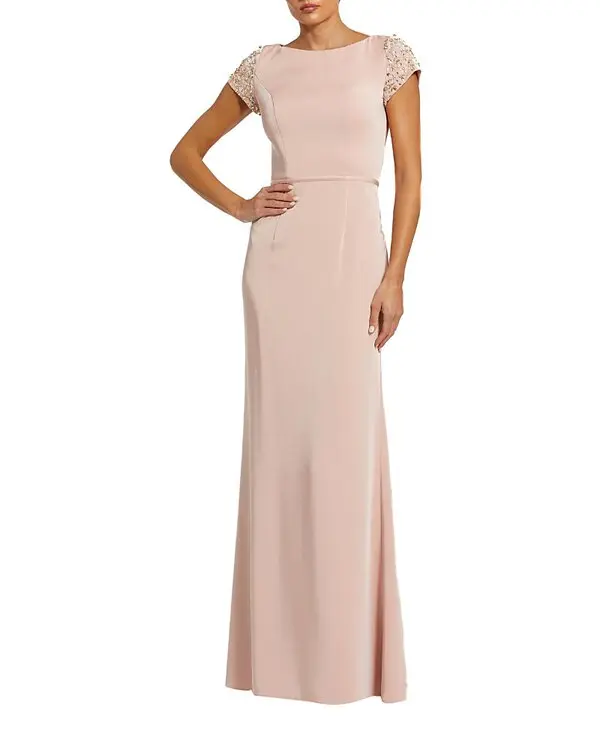 Mac Duggal Embellished Sleeve Gown